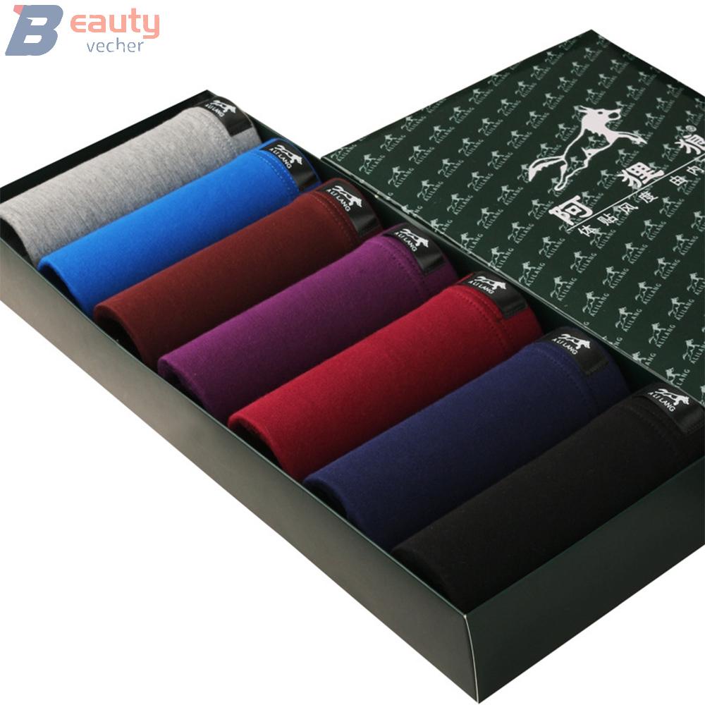 Men Briefs Boxer Boxer Briefs Breathable Comfortable Gift Box Mid Waist ...