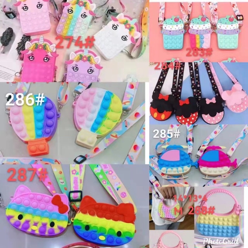 Pop It Princess Frozen /melody Sling Bag Kids Sling Bag Toy | Shopee ...