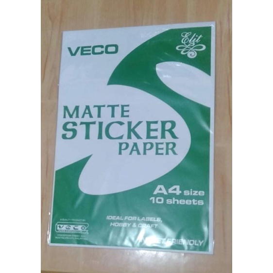 Elite Matte Sticker Paper 1pack/10pcs. | Shopee Philippines