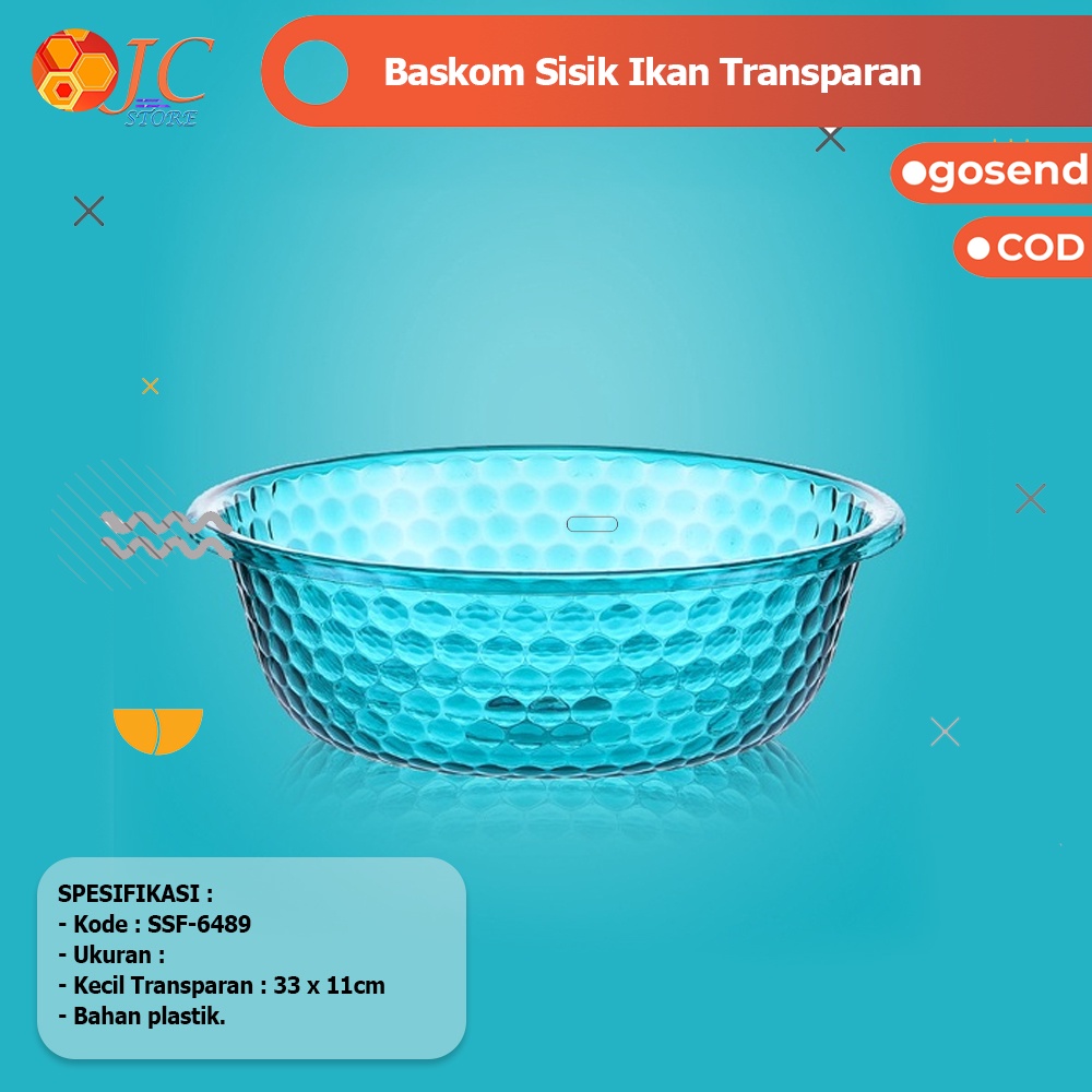Jc Transparent Fish Scale Basin/Multipurpose Basin/Plastic Basin/Celebration Basin/14-Round ...