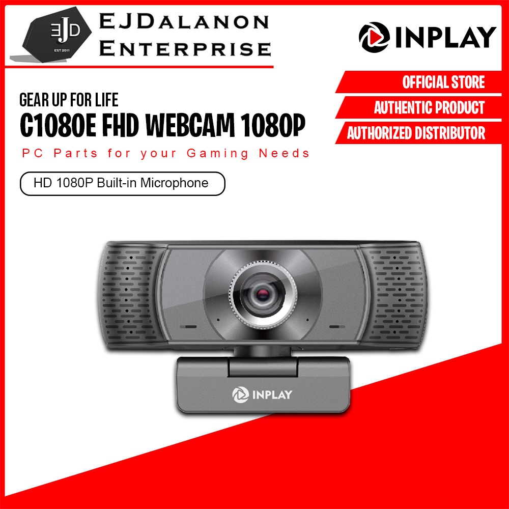 INPLAY 1080E Webcam FHD 720P Built-In Microphone 1080P Full HD for ...