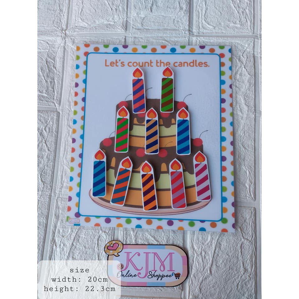 Laminated Activity Worksheet Counting Candles | Educational Activities ...