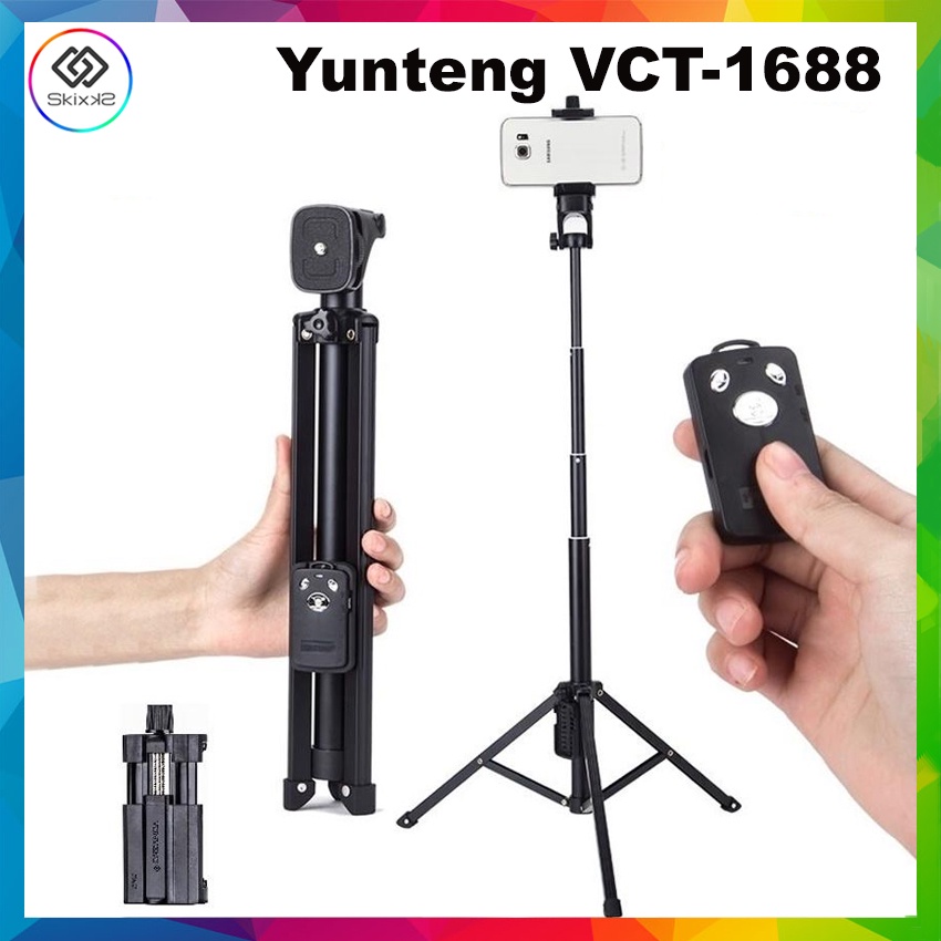 Yunteng VCT-1688 Stand 2 in 1 hand Tripod (Black) | Shopee Philippines