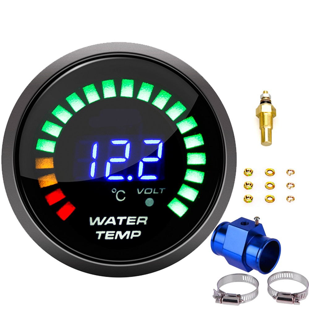 2"52mm Digital Auto Water Temp Gauge 20-150 Celsius LED Light Water ...