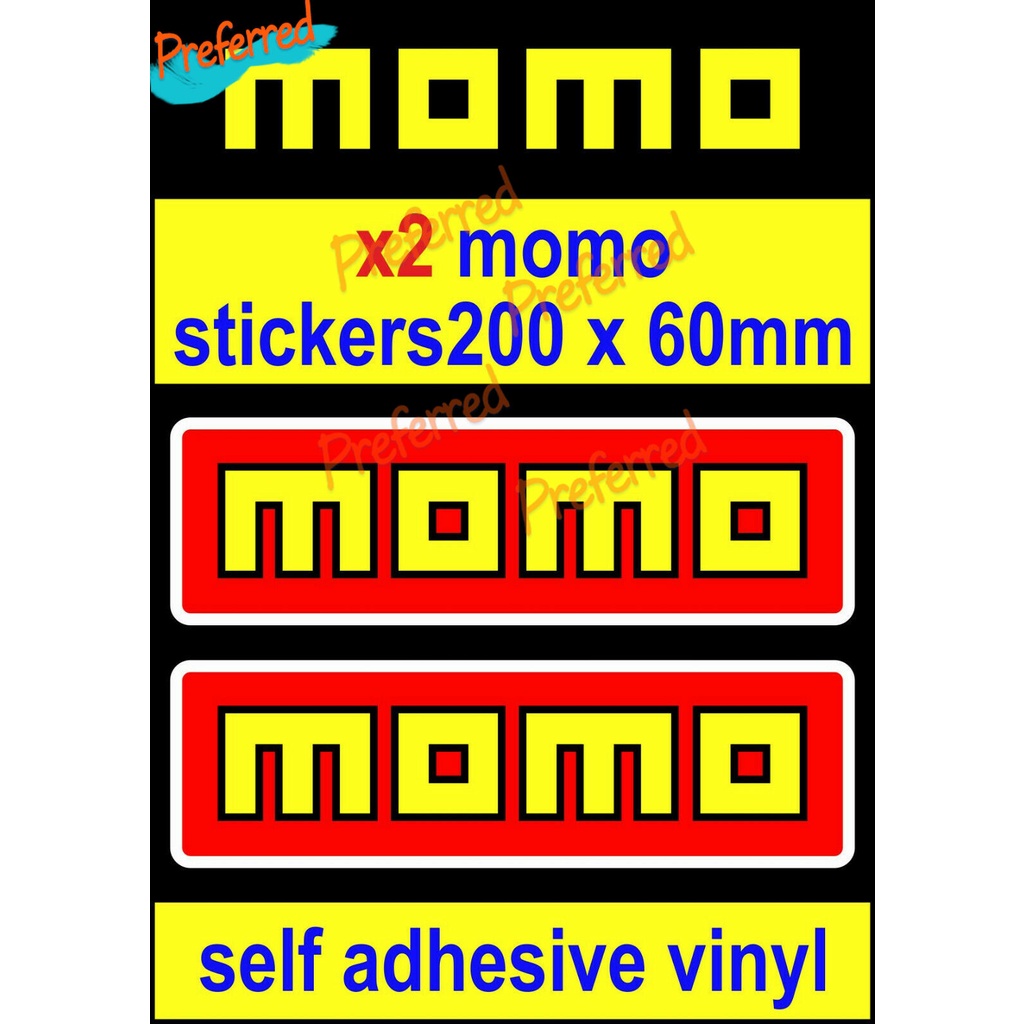 2 MOMO Sponsor Stickers Motorsport Parts Van Truck Toolbox Workshop Car ...