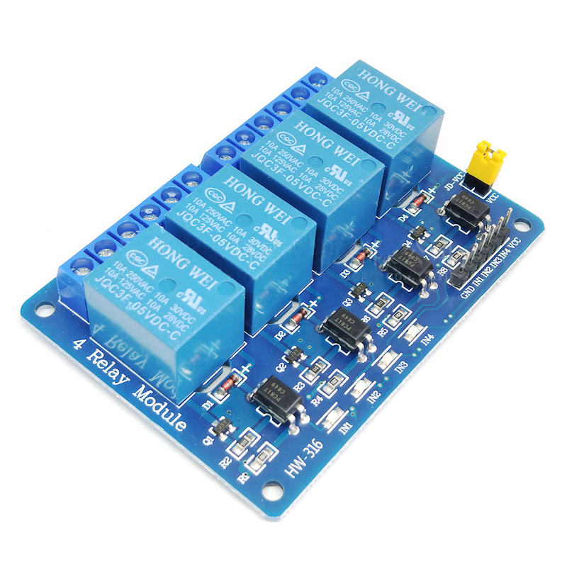4 Channel Relay Module 5V Relay Control Board with Indicator Light and ...