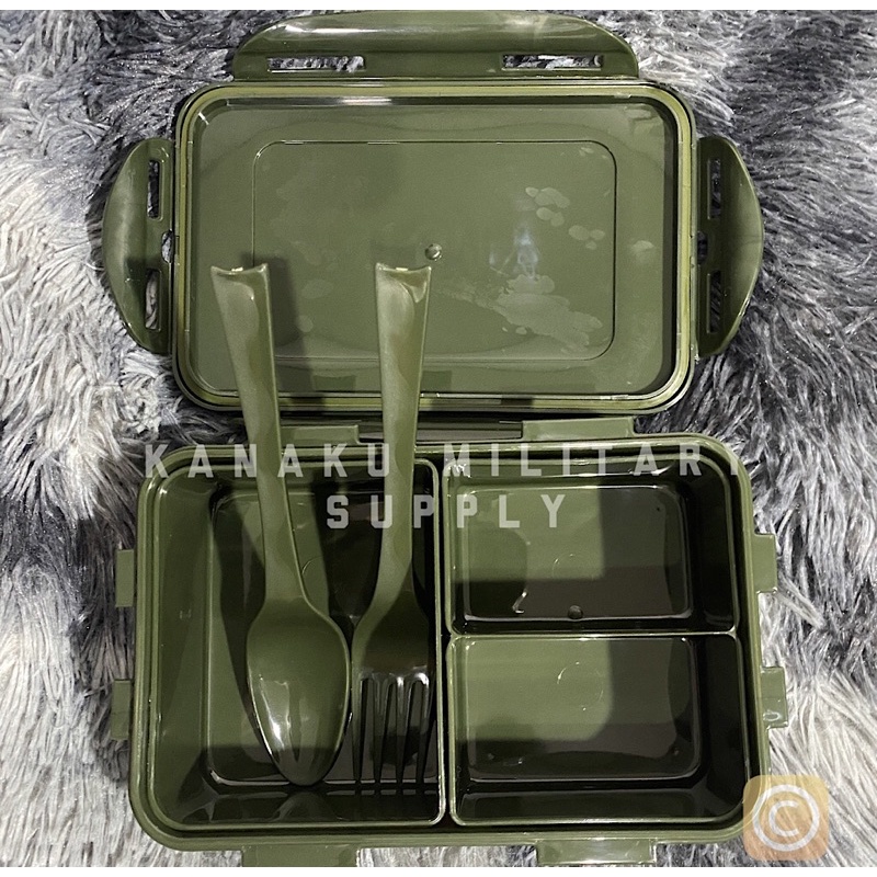 ARMY MISKIT PLASTIC W/ Spoon and Fork | Shopee Philippines