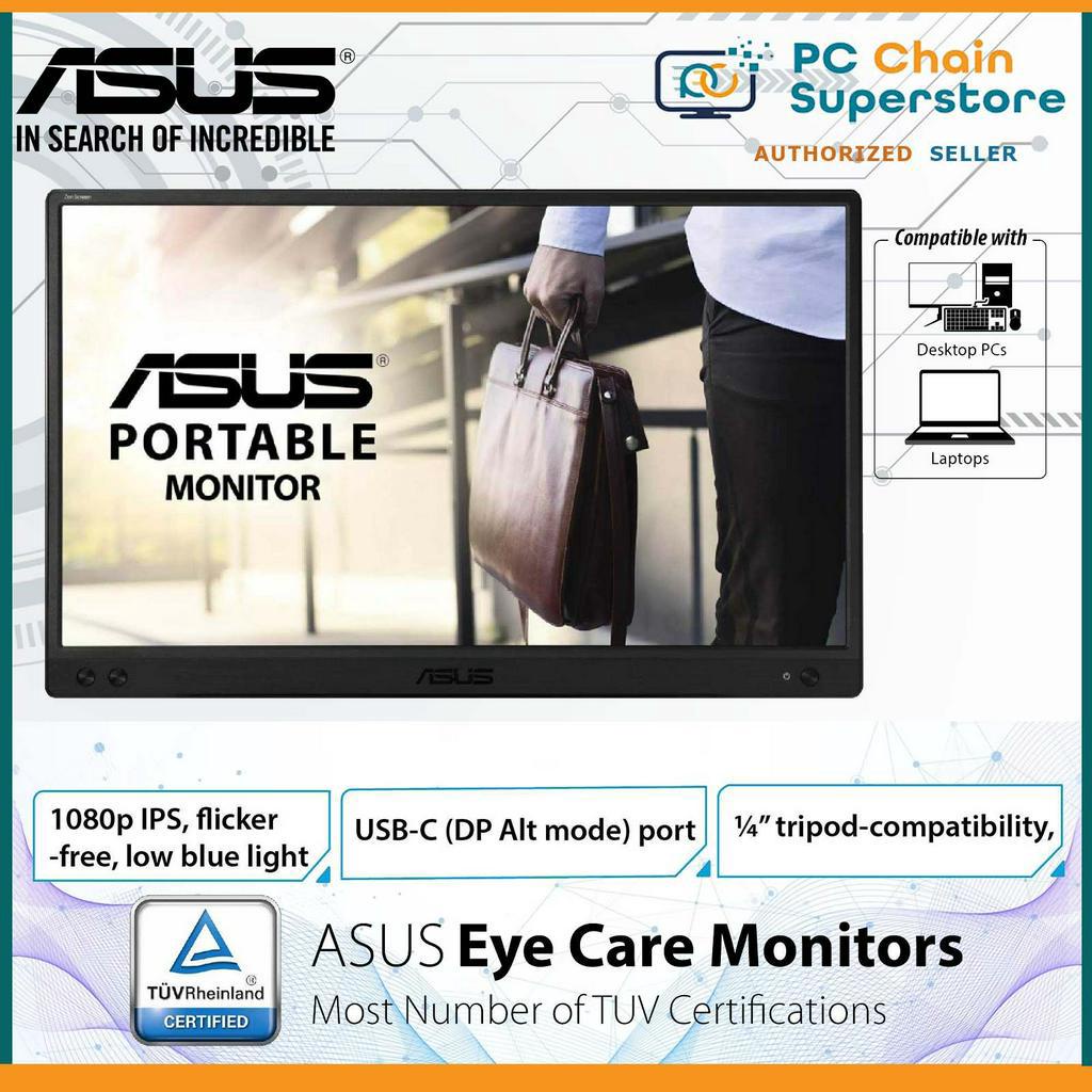 ASUS ZenScreen MB166C Portable USB Type C Monitor - 15.6 inch, Full HD ...