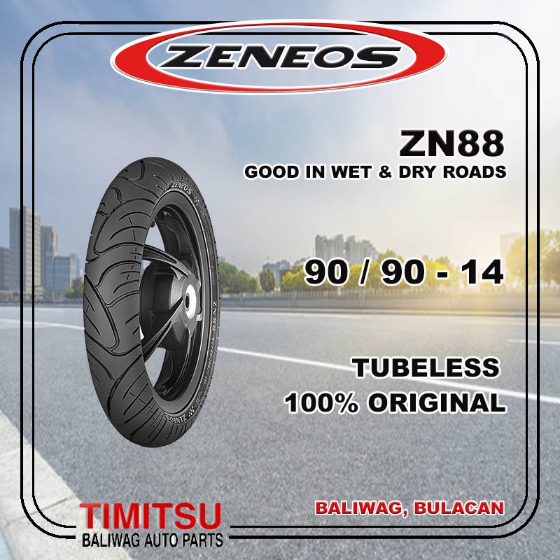 90/90-14 / 90/90 R14 ZENEOS ZN88 TUBELESS | Shopee Philippines
