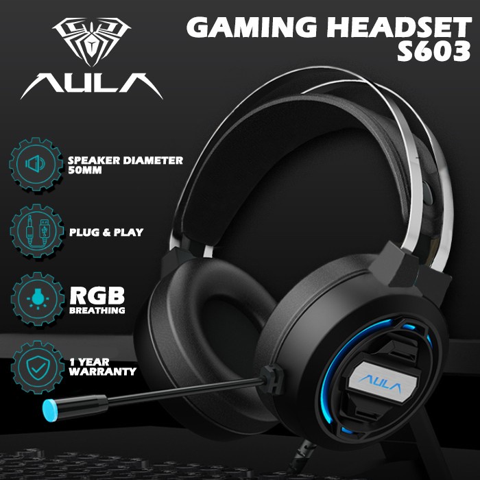 Aula S603 Gaming Headset - Nice RGB Breathing | Shopee Philippines