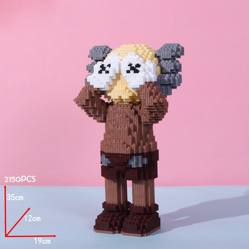 KAWS x Bearbricks Pinocchio The Smurfs Building Blocks Toys Nano Bricks ...