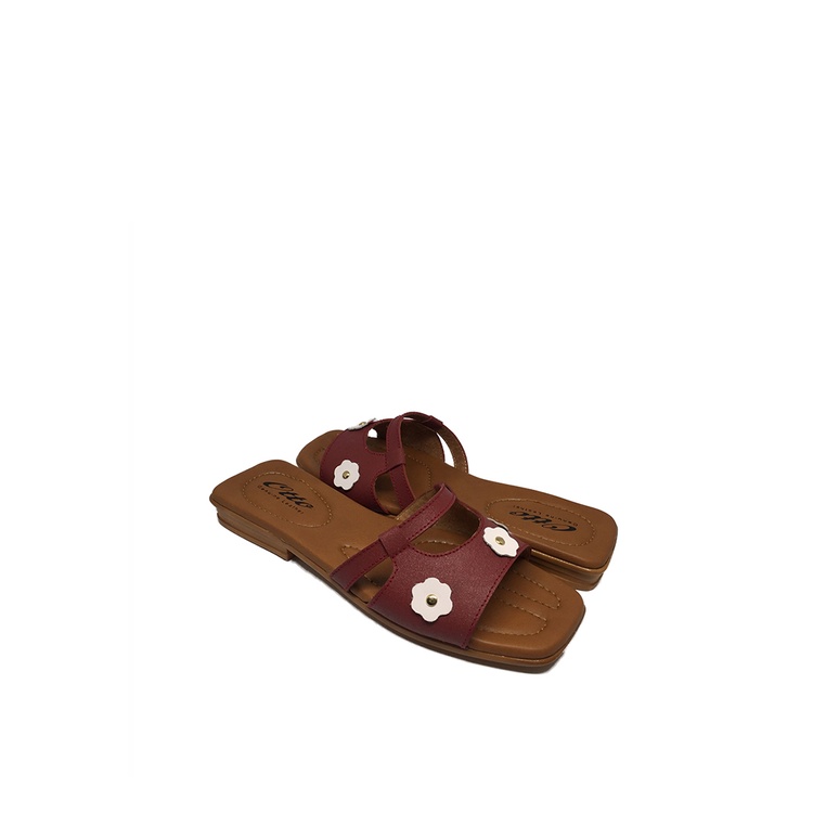 Otto 20800690 Women's Flower Detailed Sandals in Red and Black | Shopee ...