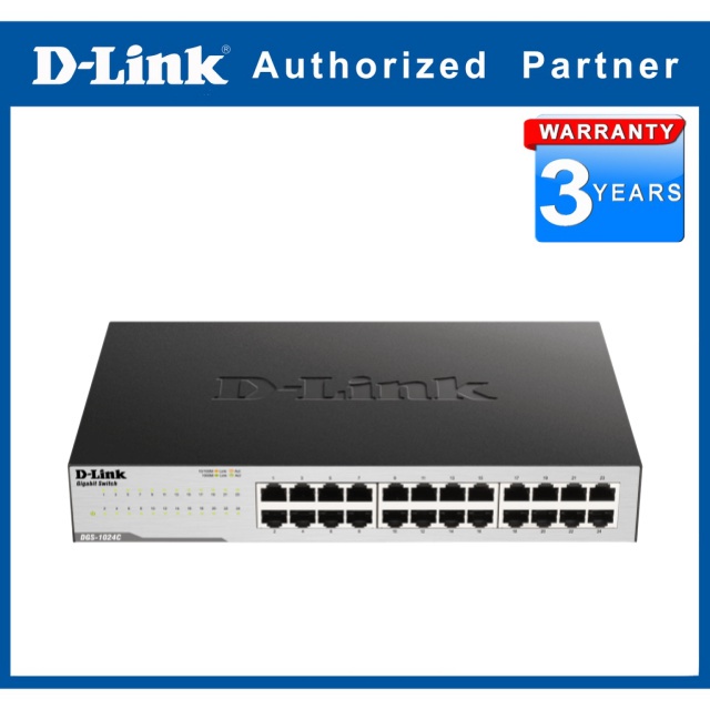 D-Link DGS-1024C 24-Port Gigabit Unmanaged Switch in Metal Casing ...