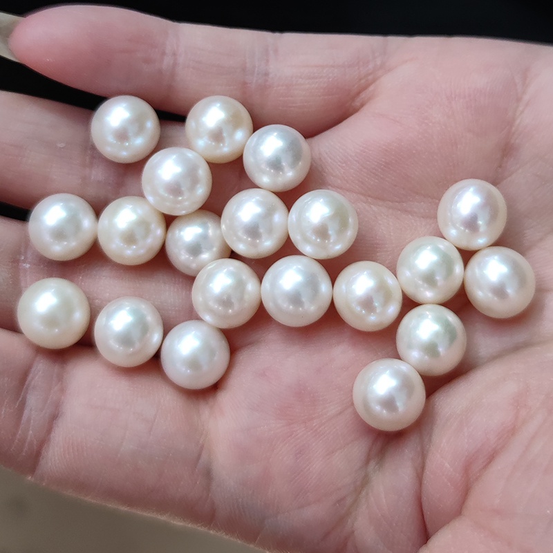 Approx 9mm Good Quality Round Pearls Authentic Natural Freshwater ...