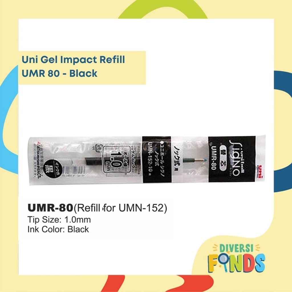 Uni-Ball Uni ball Gel Impact Sign Pen - Retractable (UM-152) or With ...