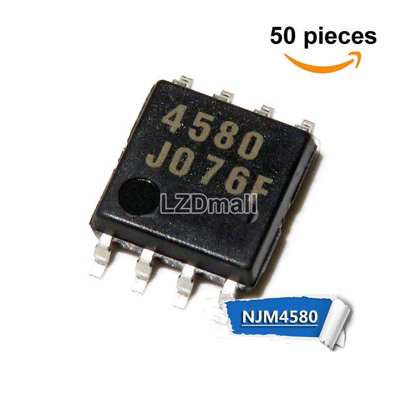 50pcs NJM4580M SOP-8 JRC4580 SOP8 4580 4580D SMD Dual Operational Amplifier | Shopee Philippines