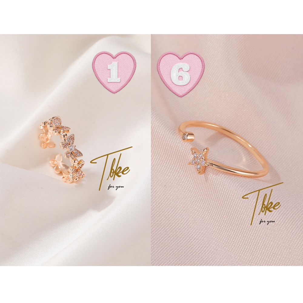 Tala 18K Gold Kyle Inspired - Butterfly Dance Ring for woman Adjustable ...