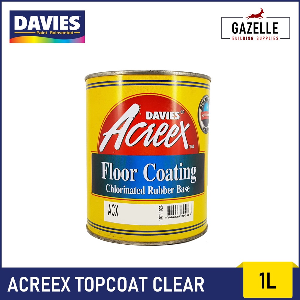 Davies Acreex Rubberized Floor Paint Topcoat Clear - 1L | Shopee ...
