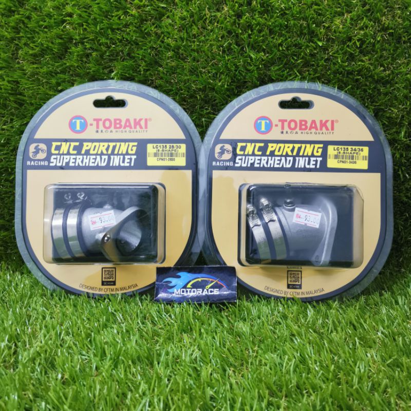 TOBAKI RACING CNC SUPERHEAD 8 SHAPE INTAKE PIPE LC135 YAMAHA | Shopee ...
