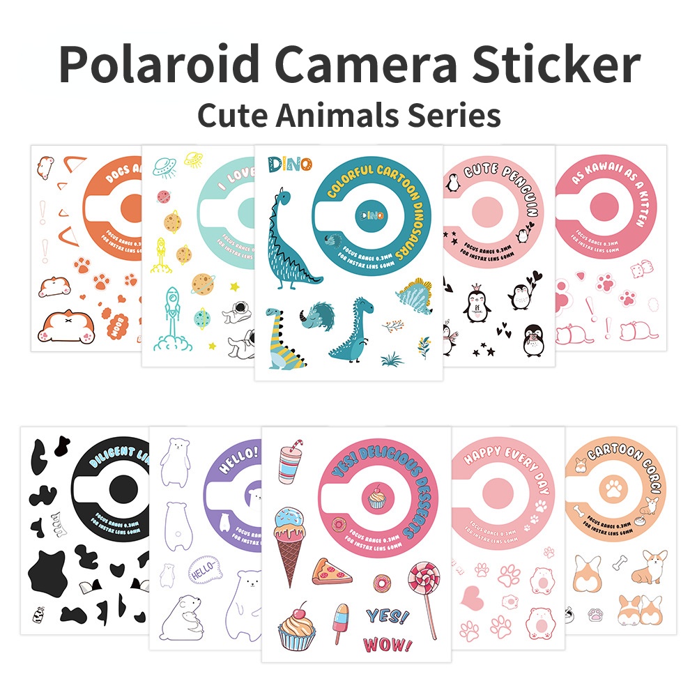 (5Pcs/Set) Camera Stickers For Instax mini 11 Creative DIY Stickers ...