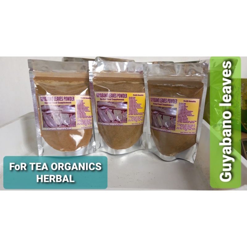 Guyabano Powder tea (soursop) 50gr/100gr/200gr Pure leaves | Shopee ...