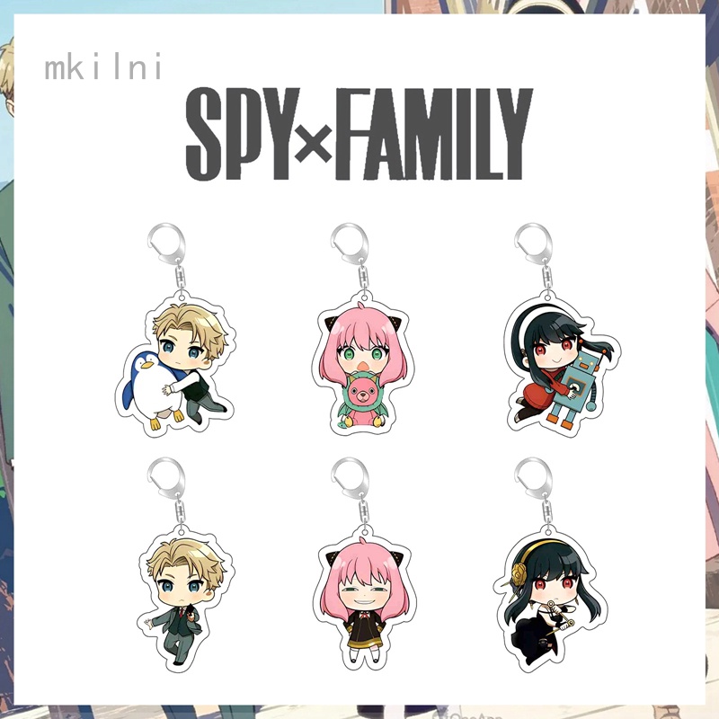 Anime SPY X FAMILY Key Chain Acrylic Cartoon Loyor Anya Yor Figure ...