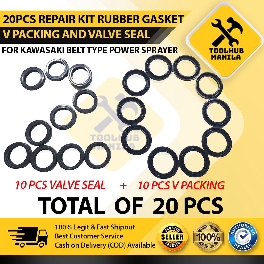 Repair Kit 20pcs V Packing and Valve Seal Rubber Gasket for Sprayer ...