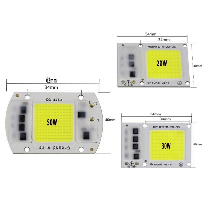 20W 30W 50W LED Floodlight COB Chip 220V Input Integrated Smart IC Driver | Shopee Philippines