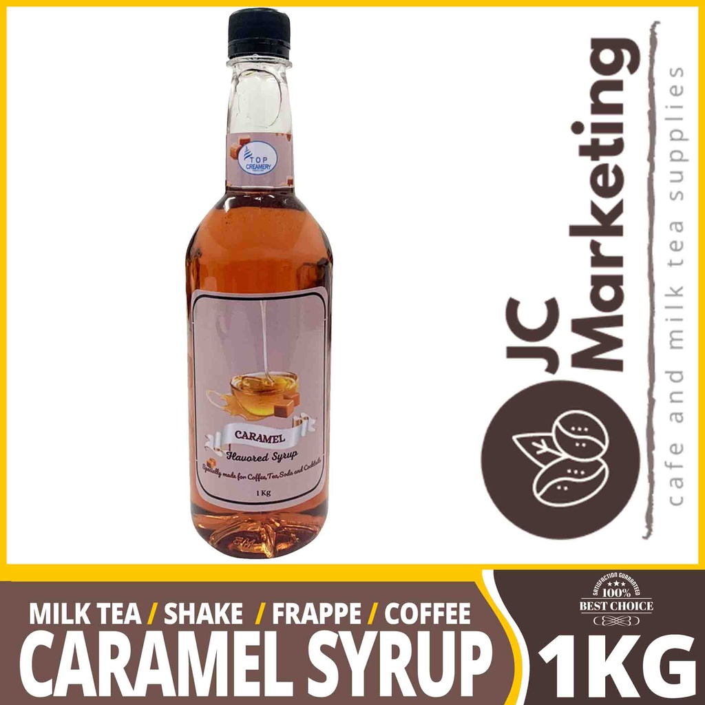 Top Creamery Caramel Syrup 1kg Can use for Milk Tea Coffee Soda Frappe ...
