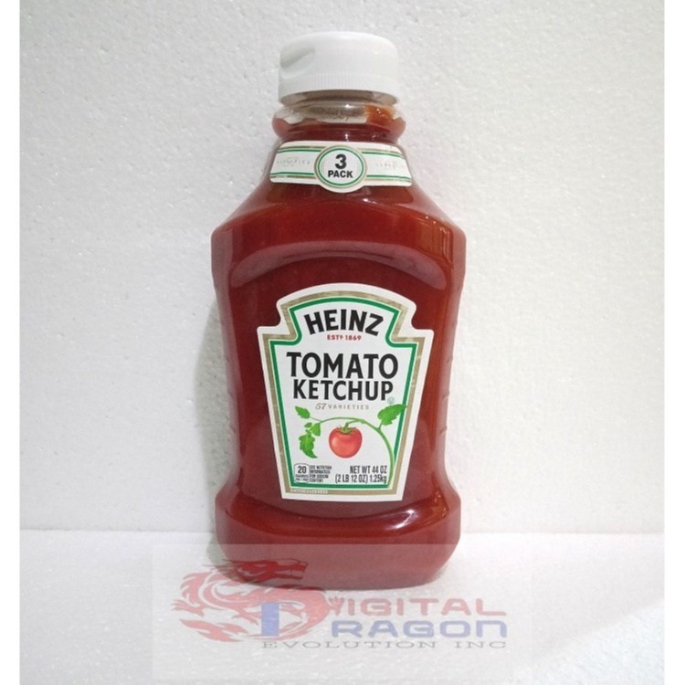 HEINZ TOMATO KETCHUP 57 VARIETIES | NET WT. 44 OZ ( 1.25kg/ 1.07kg ...