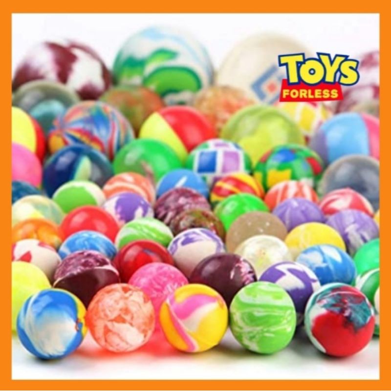100pcs. Rubber Balls SWIRL BALLS Super Bounce Vendo Balls | Shopee ...