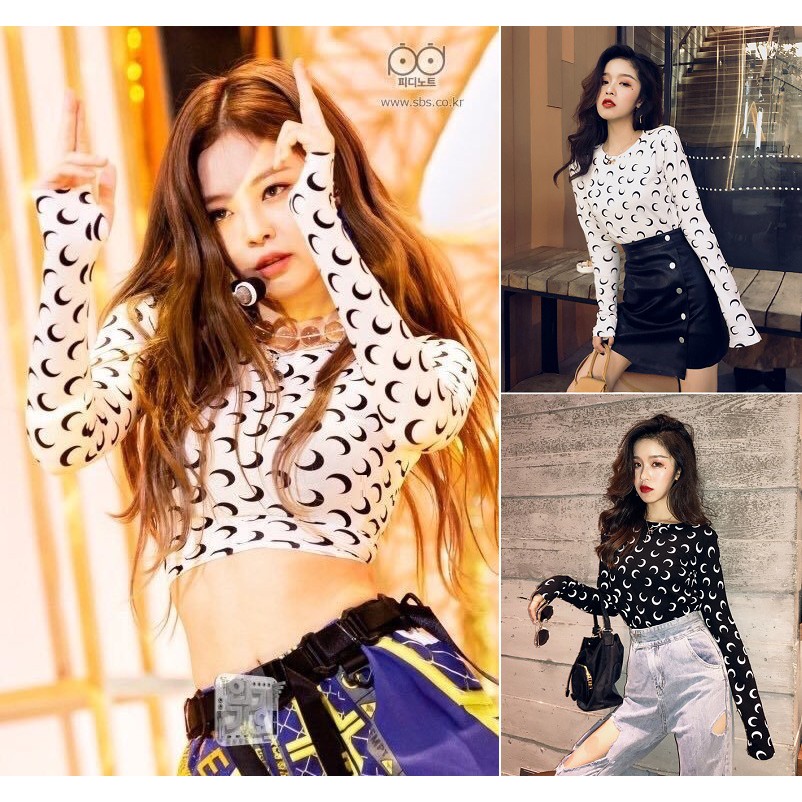 Blackpink JENNIE Square Up Moon Top Ddu Du Ddu Du Top | Shopee Philippines