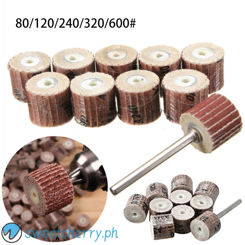 ⚡⚡Ready stock 10Pcs 12mm Flap Wheel Sandpaper Sanding Disc For Rotary ...