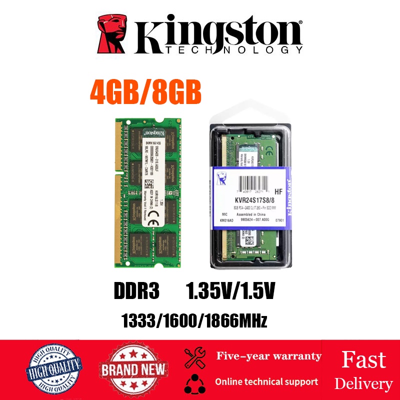 Ready Stock Kingston 4GB 8GB PC3-10600S DDR3 DDR3L PC3-12800 PC3L-14900 1333MHz 1600MHZ 1866MHZ ...