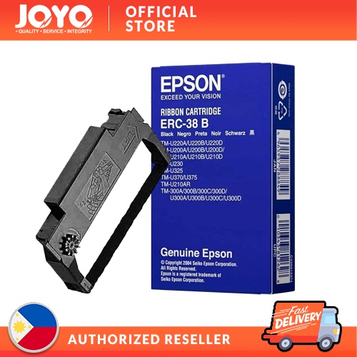 EPSON ERC-38 RIBBON CARTRIDGE FOR TM-U SERIES (BLACK) | Shopee Philippines