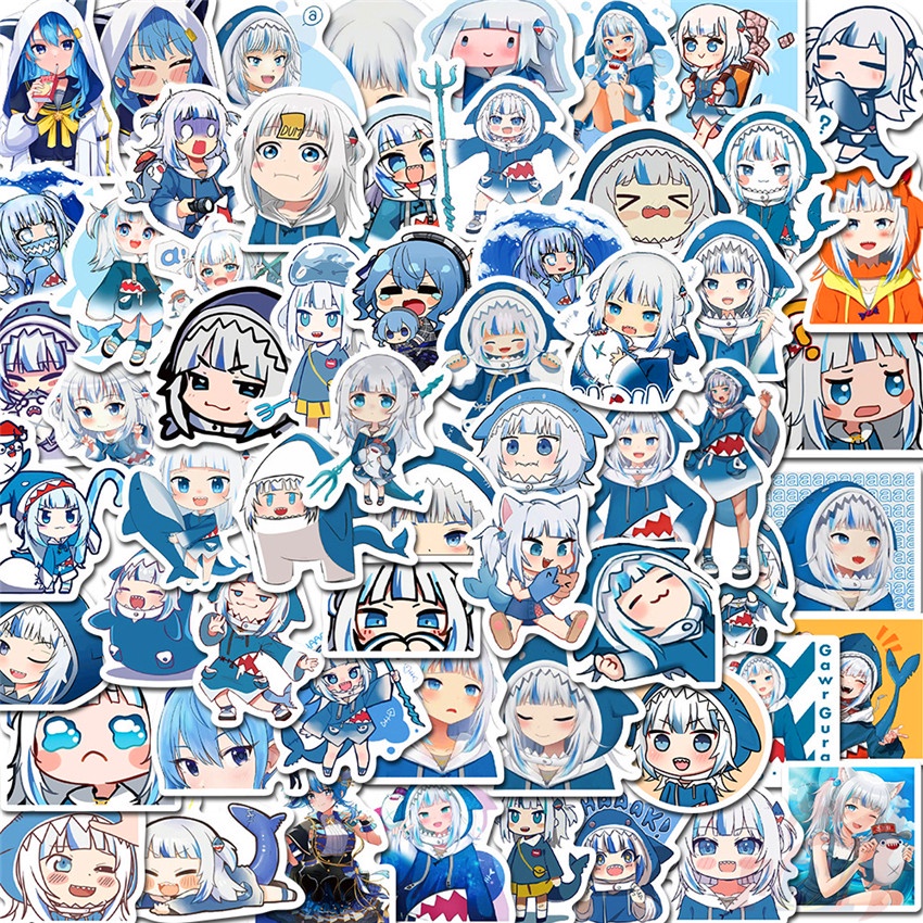 Hololive Vtuber Gawr Gura Series 04 Stickers 60Pcs/Set Fashion DIY ...
