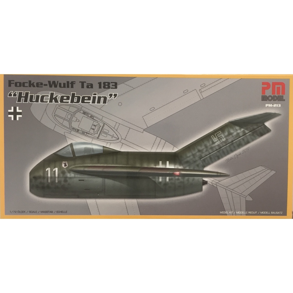 PM213 Focke Wulf Ta183 Huckebein Scale 1/72 Plastic Model Aircraft ...