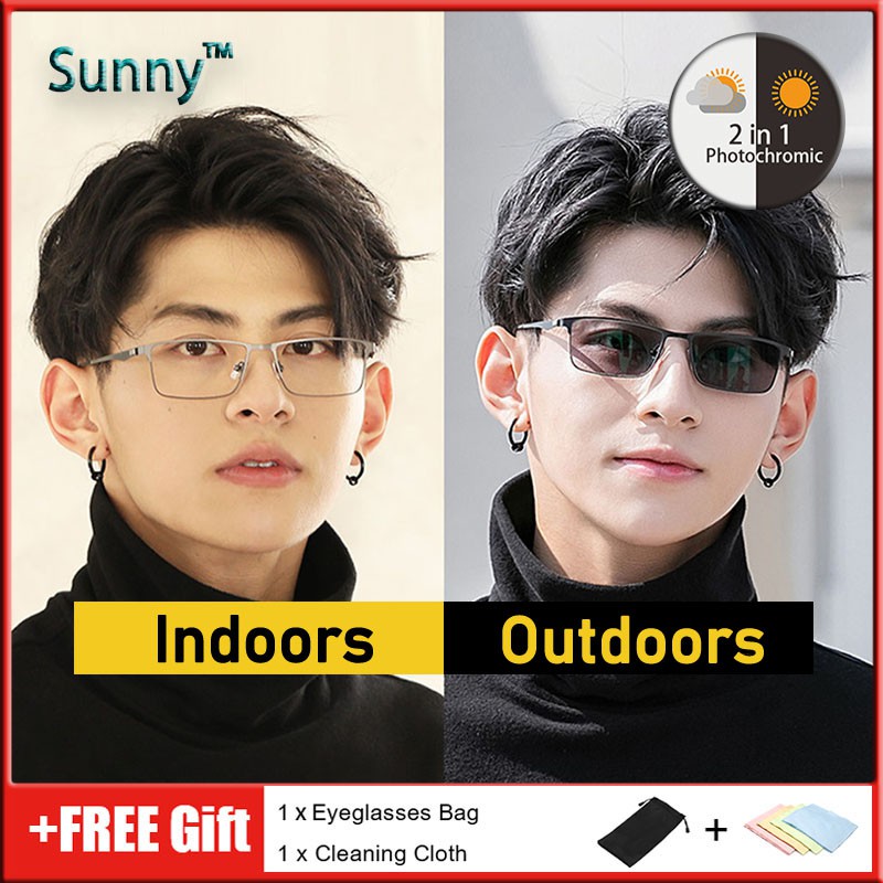 Anti Radiation Photochromic Graded Eyeglasses Shades For Men Women Anti ...