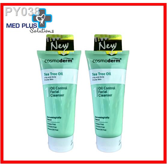 Naglilinis Ng Gatas）cosmoderm Tea Tree Oil Facial Cleanser 125ml X 2