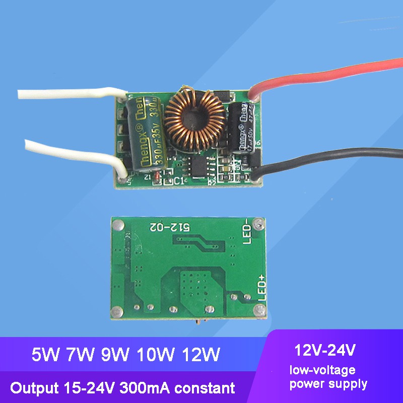 LED Driver Input DC 12 - 24V Constant Current Power Supply For 5W 7W 9W ...