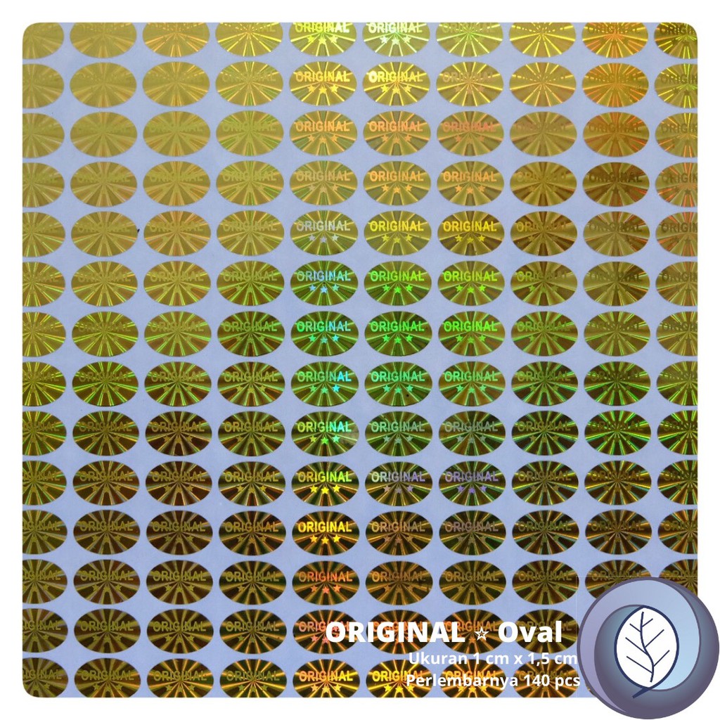 Original STAR Oval Gold Hologram Sticker | Shopee Philippines