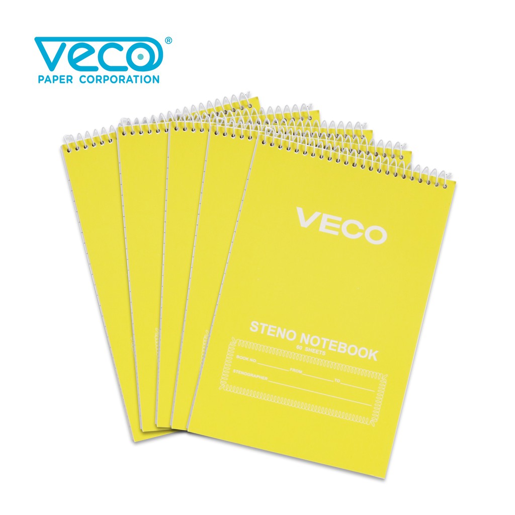 Veco Steno Notebook 60lvs 6x9in 1 color/set of 5 (colors variants: Gold ...