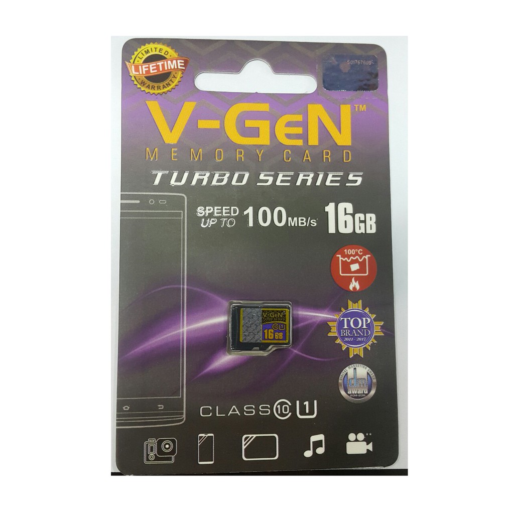 MicroSD V-GeN Turbo 16GB Class 10 Memory Card Micro SD VGEN | Shopee ...