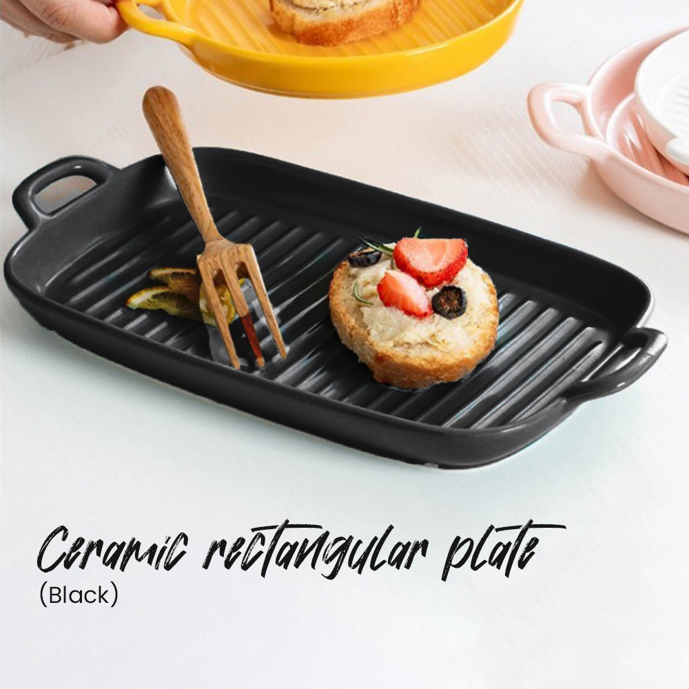 LOCAUPIN Porcelain Microwavable Oven Safe Bakeware Serving Tray ...