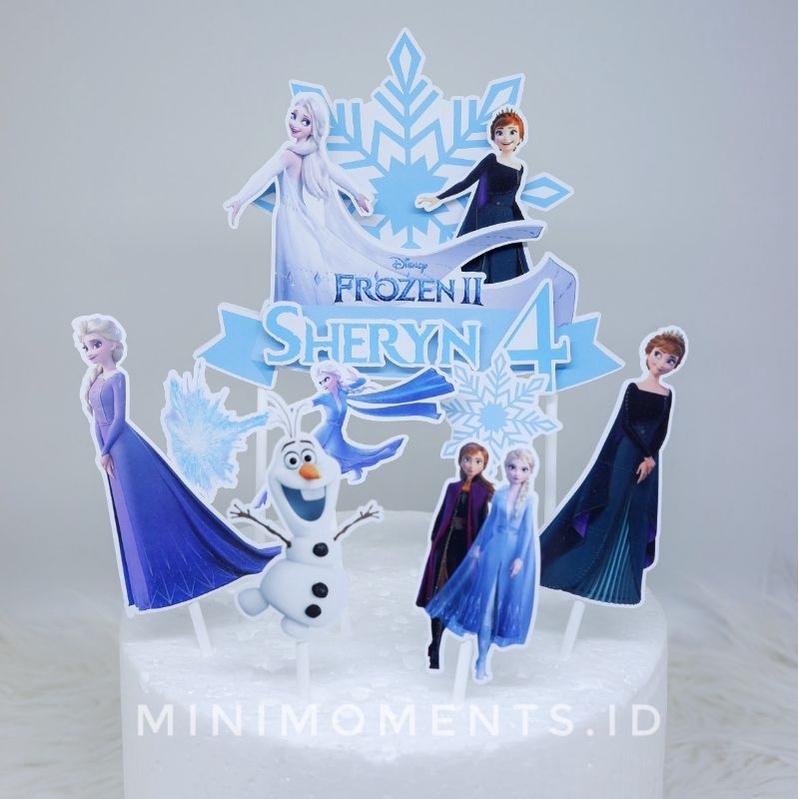Frozen 2 Disney Elsa Anna Cake Topper Birthday Cake Topper Happy ...