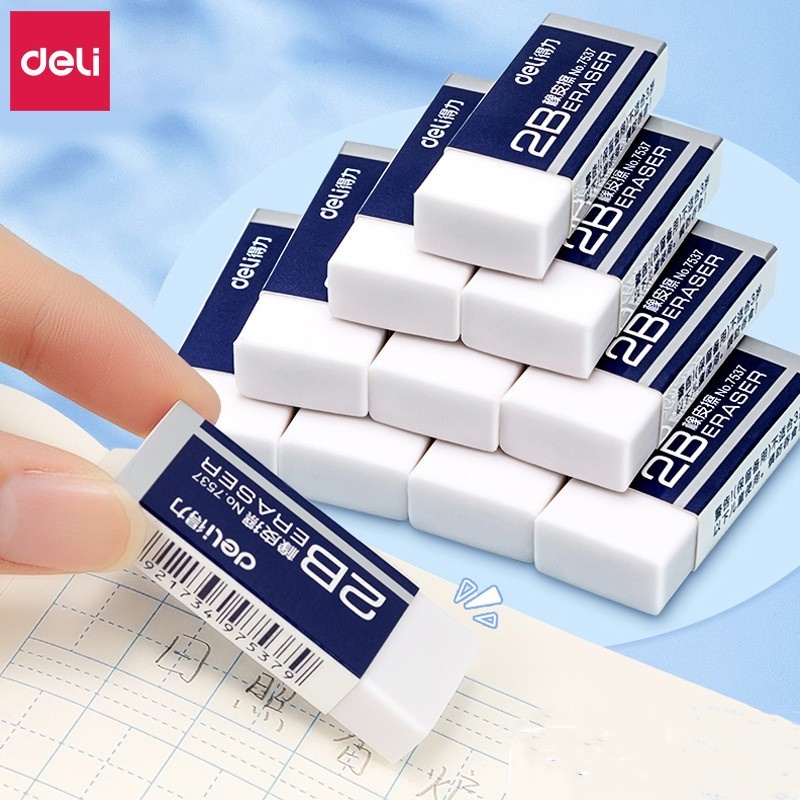 Deli Eraser Drawing Exam Art Eraser 2B White Easy Clean Office Student ...