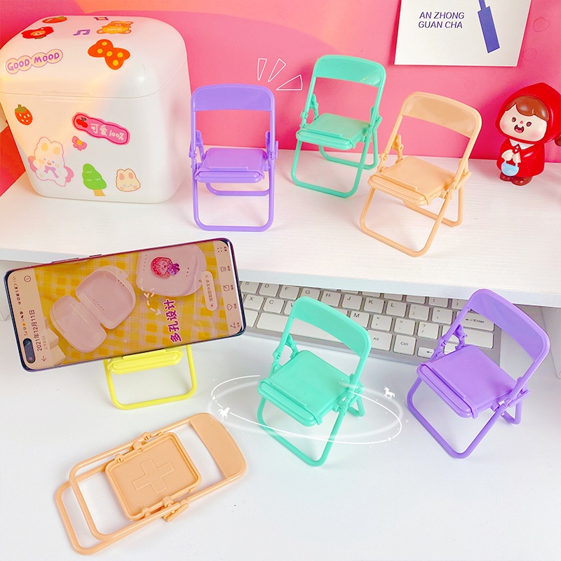 Chair Mobile Phone Holder Desktop Decoration Chair Bracket Home storage ...