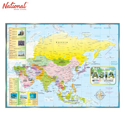 Political Map Of Asia (Xl) Scale 1: 85,000,000 National Book Store ...