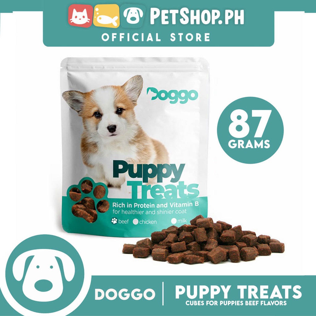 Doggo Dog Puppy Treats (Cube Beef) 87 grams | Shopee Philippines