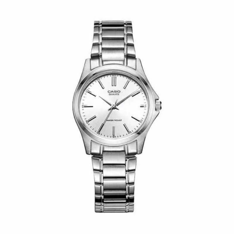 Happy# casio watch single silver analog unisex stainless steel | Shopee ...